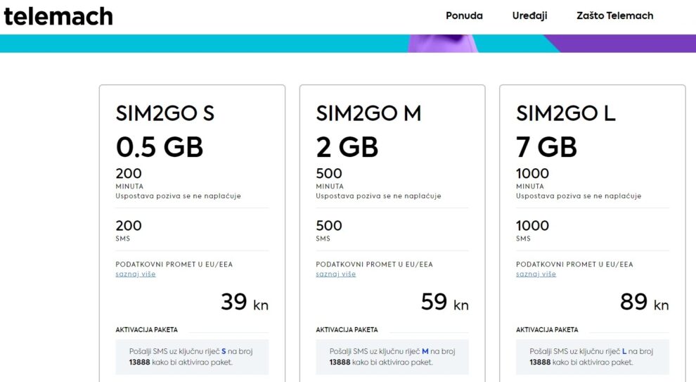 Telemach Hrvatska od danas nudi nove mobilne pakete | Portofon