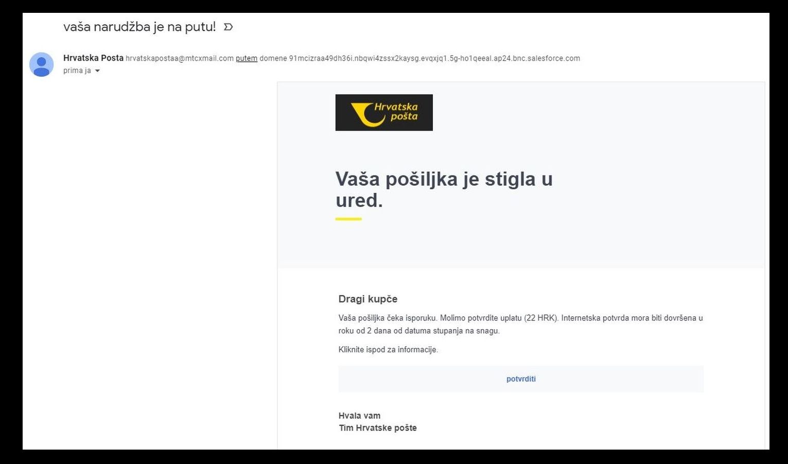 Hrvatska pošta nije uvijek Hrvatska pošta | Portofon